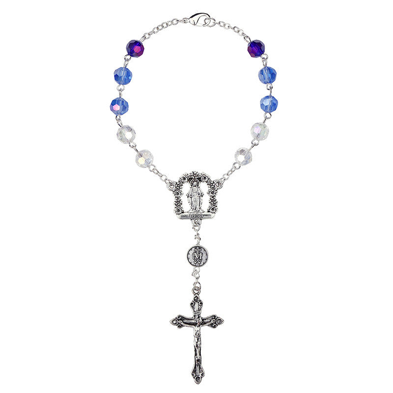 FREE Our Lady of Grace Multicolor Auto Rosary – Catholic E-Store