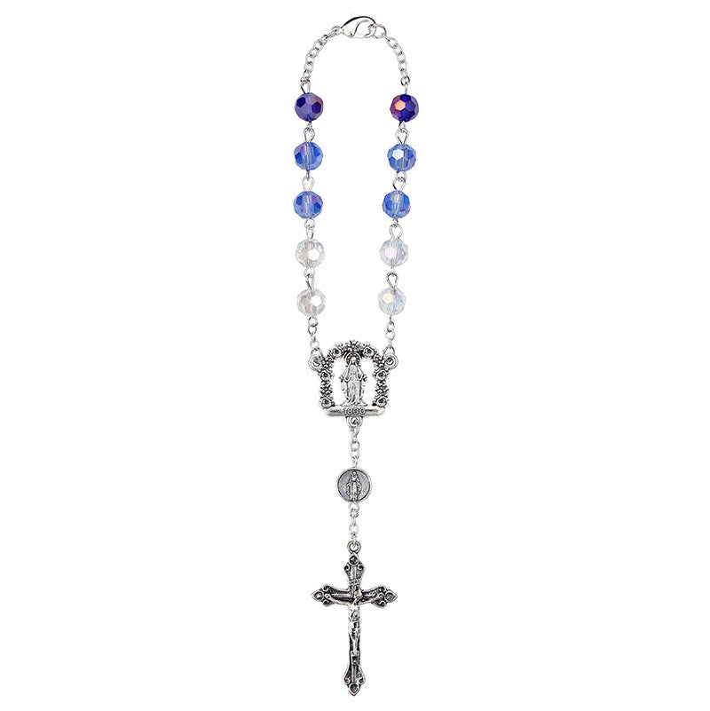 FREE Our Lady of Grace Multicolor Auto Rosary – Catholic E-Store