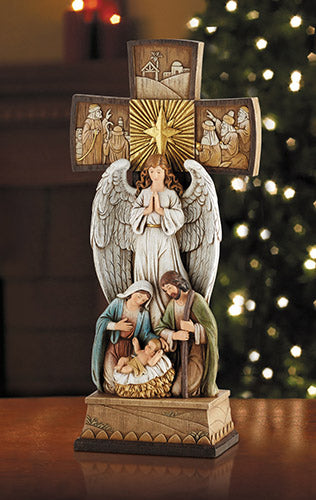14" Angel Cross Nativity – Catholic E-Store