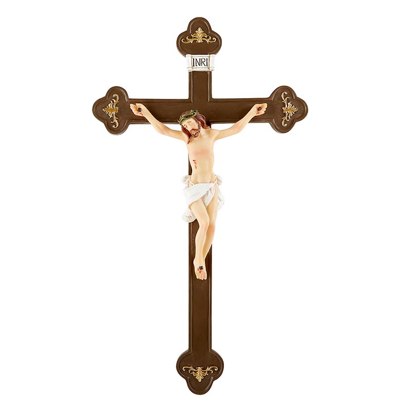 13" Budded Wall Crucifix – Catholic E-Store